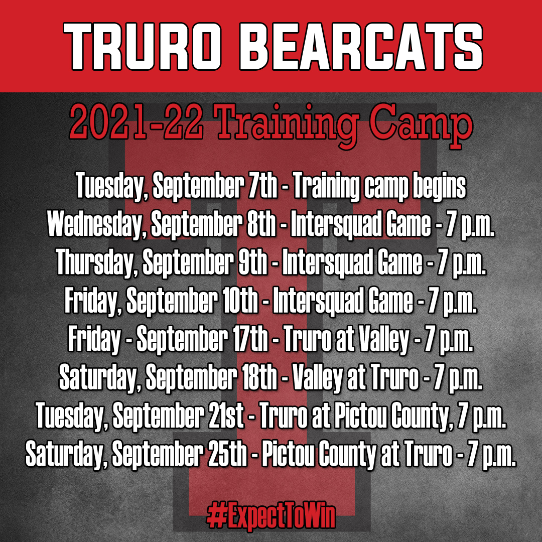 2021-22 Bearcats Training Camp is underway | Truro Bearcats